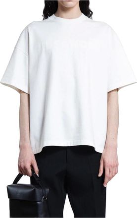 Jil Sander Homme, Tops, Blanc, Taille: M Logo T-Shirt