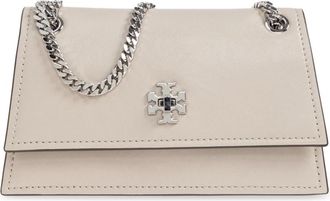 Tory Burch Femme, Sacs, Gris, Taille: ONE Size Mini sac port&eacute; &eacute;paule Kira Turnlock