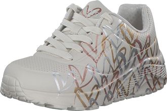 Skechers Mädchen UNO Lite Metallic Love Sneaker, Naturfarben Mehrfarbig, 36.5 EU