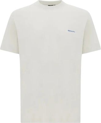 Genti Homme, Tops, Blanc, Taille: 3XL Tee Back Print Sea