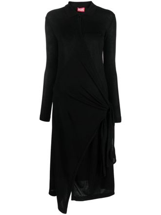 Diesel robe D-Wrip &agrave; coupe mi-longue - Noir
