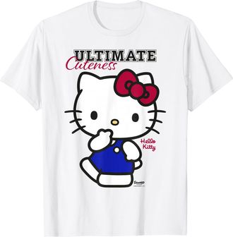 Hello Kitty College Sport S&uuml;&szlig;e Figur in klassischer Pose T-Shirt
