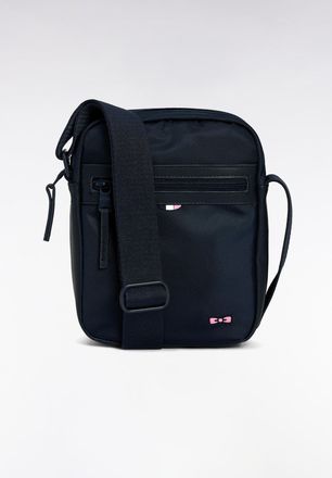 Eden Park Sac Besace Toile Et Cuir Marine