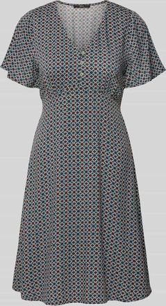 Zero Knielanges Kleid aus Viskose mit V-Ausschnitt