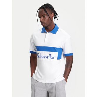 Benetton United Colors Of Benetton Poloshirt 3MCYU301U Wei&szlig; Regular Fit
