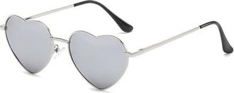 Generic Lunettes De Soleil Monture En M&eacute;tal Mignon Hommes Et Femmes Polaris&eacute;es F&ecirc;te Photo Lunettes De Soleil(Gray)