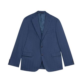 Brooks Brothers Marineblauer Blazer aus Schurwolle und Leinen - - Jackets - Herren - Blau - L