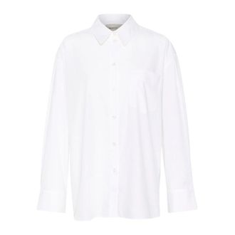 Gestuz Chemise Blanche Oversize avec Fermeture &agrave; Boutons - Femme - Blouses et Chemises - Blanc - Taille: 36 FR