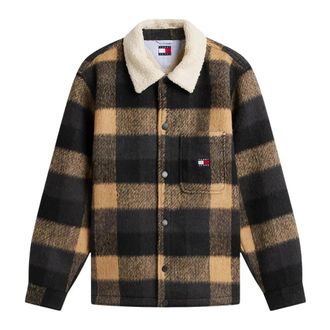 Tommy Jeans Geb&uuml;rstete Karo-Hemdjacke - - Jackets - Herren - Schwarzk - 2XL