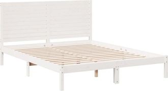 vidaXL Massivholzbett Extra Lang ohne Matratze Weiß 160x220 cm Vidaxl