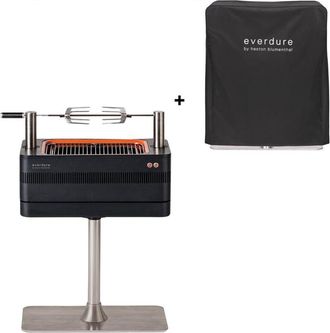 Everdure by Heston Blumenthal Everdure - Holzkohlegrill Fusion inkl. elektrischem Anz&uuml;nder und Abdeckhaube