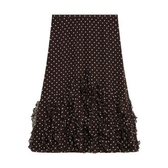 Valentino Garavani Plusdepois Seiden-Midirock - - Skirts - Damen - Braun - M
