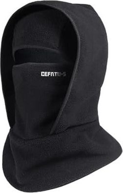 Generic Chapeau chaud une pi&egrave;ce pour lautomne et lhiver, design &agrave; deux couches, cagoule, peut &ecirc;tre utilis&eacute; avec des casques, unisexe, Noir, Taille unique