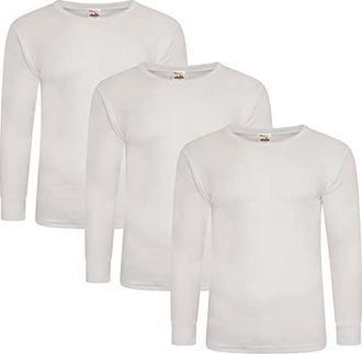 Keanu Lot de 3 débardeurs thermiques pour homme - Sous-vêtements dhiver chauds 0,45 Tog brossé sans manches - Tailles S, M, L, XL, 2XL, Lot de 3 hauts blanc