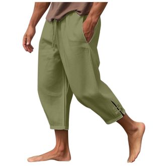 Generic Hose Herren - Einfache Herren-Sommerhose mit Seitenschlitz f&uuml;r atmungsaktiven Komfort l&auml;ssigen Freizeitstil