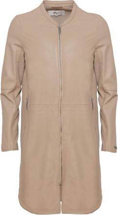 Maze Damen Ledermantel 4202040 Moonlight Beige