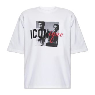 Dsquared2 T-shirt Iconique Coupe Ample - Homme - Tops - Blanc - Taille: S
