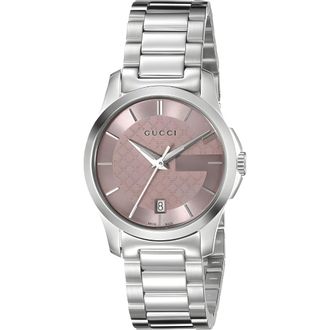 Gucci G-Timeless Rosa Zifferblatt Damenuhr - Modell YA126524