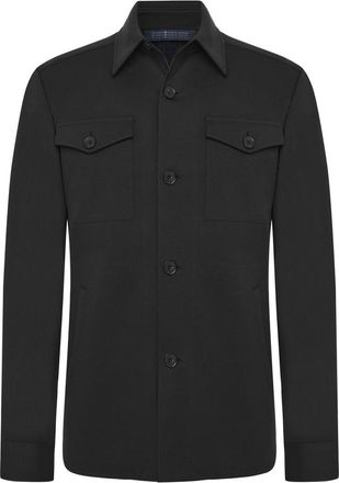 Harris Wharf London Leichtes Overshirt in Stretch-Qualit&auml;t in