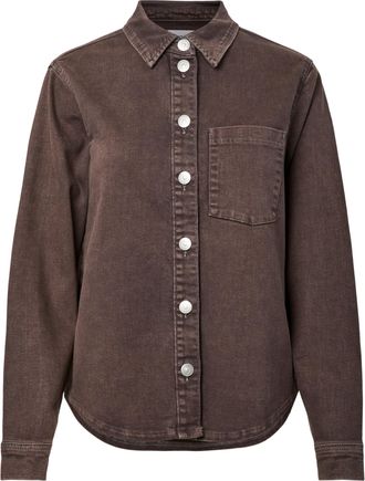 Pieces Pcsilke Ls Denim Shirt Bc