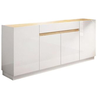 Calicosy Calicosy - Buffet fantasy Blanc laqu&eacute;/ch&ecirc;ne Cadiz 205 cm