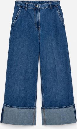 Arket Jeans Mit Breitem Umschlag -Blau
