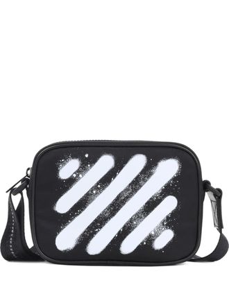 Off-white sac à bandoulière à effet taches de peinture - Noir