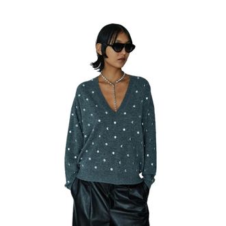 Circus Hotel Femme, Pulls, Gris, Taille: 40 FR Pull col en V