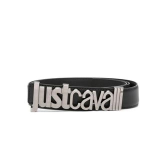Just Cavalli Schwarze G&uuml;rtel mit Vitello Liscio Opaco - - Accessories - Herren - Schwarzk - 100 CM
