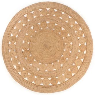 vidaXL Vidaxl - Tapis Design tress&eacute; Jute 240 cm Rond