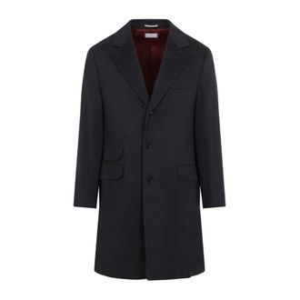 Brunello Cucinelli Manteau droit - Homme - Manteaux - Gris - Taille: L