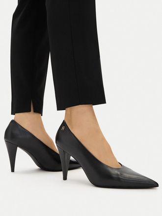 Tommy Hilfiger Pumps Tommy Hilfiger Th Smooth Leather Pump FW0FW08960 Schwarz