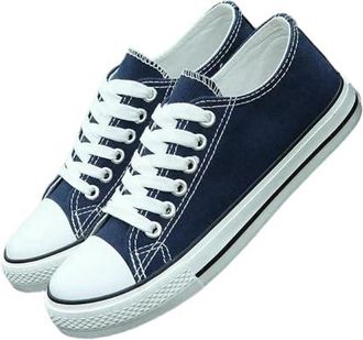 Generic NYSBH Femmes Flats Hommes Toile Chaussures Printemps Low Top Casual Marche Dames Chaussures Respirant Tenis Feminino Zapatos Mujer, 03 Bleu, 40.5 EU