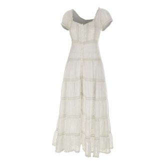 Rixo Rixo, Femme, Robes, Blanc, Taille: 36 FR Jaclyn Cotton Midi Dress