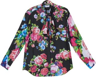 Moschino Femme, Blouses et Chemises, Noir, Taille: 40 FR Roses Camicia
