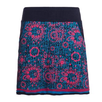 vishes Alternative Bekleidung - Damen Mini-Rock Baumwolle geometrisches Muster elastischer Bund schwarz 44