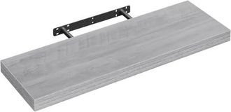 Woltu Étagère Murale, Étagère Flottante de CD, pour Salon, Cuisine, Chambre, Salle de Bain 70x22.9x3.8cm, Gris Chêne RG9369grei