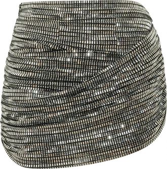 Self Portrait Drapierter Minirock - - Skirts - Damen - Grau - S