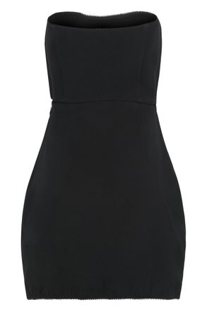 ANNA OCTOBER Womens Fitted Black Dress Polyester