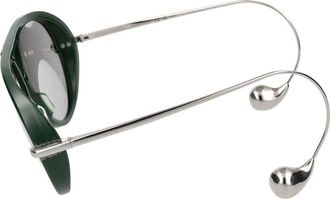 Bottega Veneta Womens Sunglasses Bottega Veneta Bv1273s 008 Green Silver Grey 63-12-180 Acetate