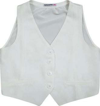 Patrizia Pepe Femme, Vestes, Blanc, Taille: 46 FR Gilet Corto