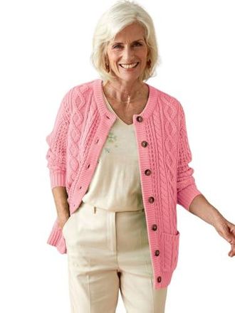 Daxon Cardigan Maille torsad&eacute;e - Femme