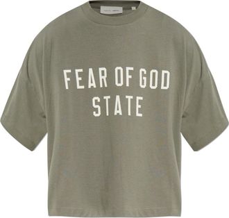 Fear of God Femme, Tops, Vert, Taille: 36 FR T-shirt avec logo imprimé