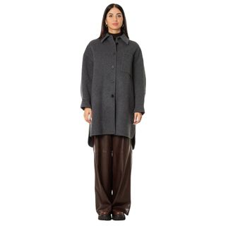 Isabelle Blanche Manteau en laine - Femme - Manteaux - Gris - Taille: 38 FR