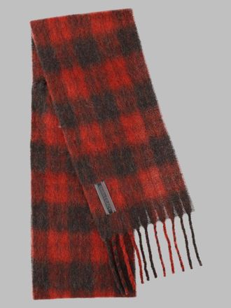 Our Legacy Alpaca Wool Plaid Scarf - Red