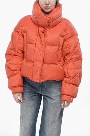 Bacon Cropped-Fit Puffer PUFFA With Concealed Closure size M