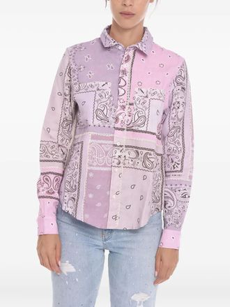 Amiri chemise en coton &agrave; imprim&eacute; cachemire - Rose