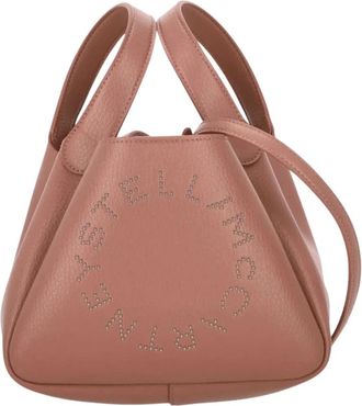 Stella McCartney Femme, Sacs, Rose, Taille: ONE Size Logo Double Top Handle Crossbody Bag