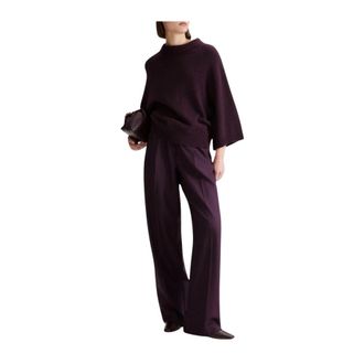 Marella Pull col rond Mllgalosce - Femme - Pulls - Violet - Taille: 40 FR