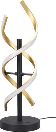 Trio Leuchten LED Tischleuchte Sequence 541810208, Aluminium Messing/Schwarz matt, inkl. 20.5 Watt LED, Switch Dimmer, Farbwechsel